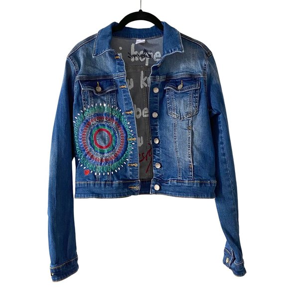 Desigual | Jackets & Coats | Desigual Funky Denim Jacket Xssm | Poshmark
